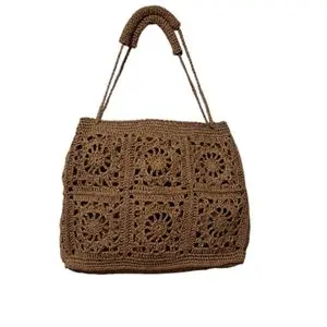 SPRINGMOONATELIER Handcrafted Raffia Shoulder Bag