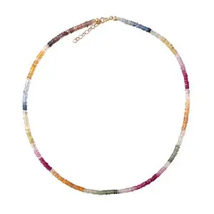 HERSELF COLLECTIONS Rainbow Sapphire Beaded Necklace