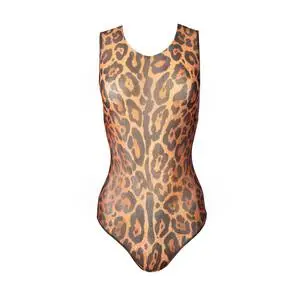 RODA SMARTSWIMWEAR Leopard Print Sleeveless One-piece Swimsuit - Black/brown