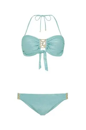 LEYLA MAYA Kate Bandeau Bikini Set - Green