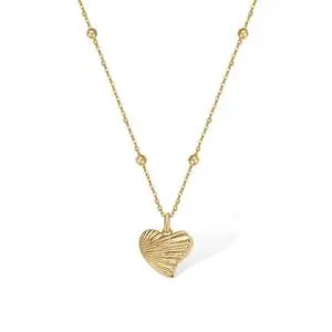 RETRO CHIC Shell Love Necklace - Gold