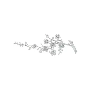 STEPHANIE BROWNE AUSTRALIA Crystal Cherry Blossom Brooch - Silver