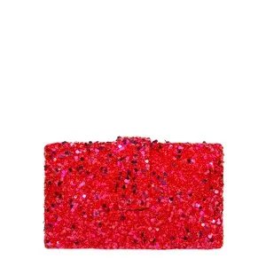 SIMITRI Sequin Embellished Clutch - Red/pink