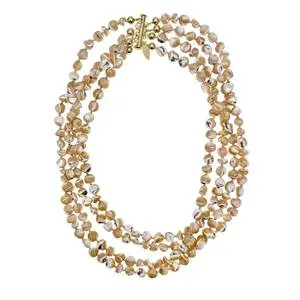 FARRA Multi-layered Shell Necklace - Beige