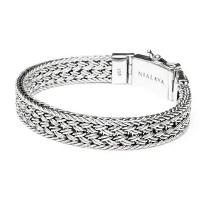 Nialaya Stacked Bracelets For Men