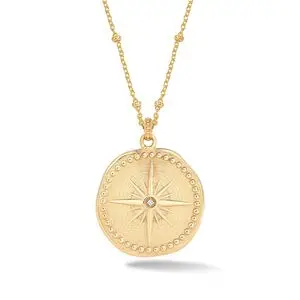 DOWER & HALL True North Diamond Pendant Necklace - Gold
