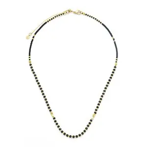 KAMARIA Lumira Mini Gemstone And Miyuki Beaded Necklace - Black