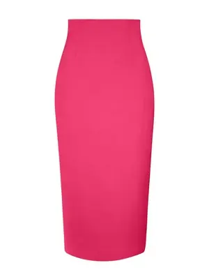 TIA DORRAINE High-waist Pencil Midi Skirt - Pink