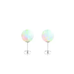 ORA PEARLS Sea Opal Stud Earrings - Silver