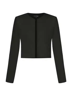 TIA DORRAINE Cropped Blazer - Black
