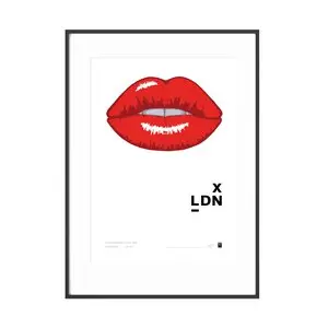 Curiosity Snug Lip Lines Series X Ldn Print - Red