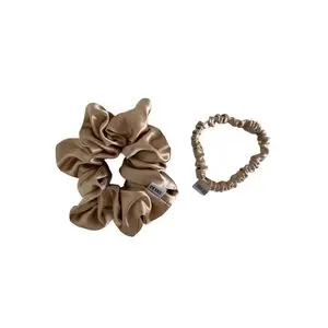 SYLKI Silk Scrunchie And Hair Tie Set - Gold