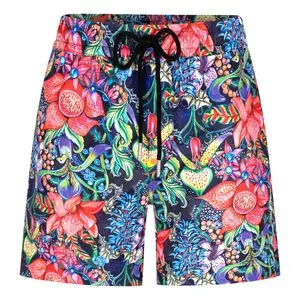 MAISON TANGERINE Printed Swim Shorts - Green/red