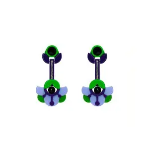 GISSA BICALHO Petunia Acrylic Dangle Earrings - Purple