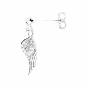 CARTERGORE Wing Single Short Drop Earring - Silver