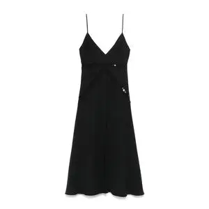 NISSA Lace-insert Midi Dress