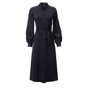CARLOSLINES Button-down Long Sleeve Shirt Dress
