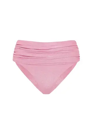 LEYLA MAYA Paloma High Waisted Bikini Bottoms - Pink