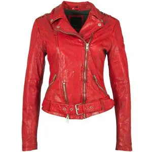 Mauritius Belted Slim Fit Leather Jacket