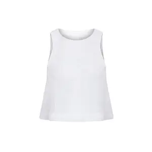 MONLICIA Lena Linen Top - White