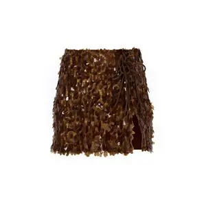 HERFETCH Embellished Mini Skirt With Slit