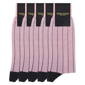 PEPER HAROW - MADE IN ENGLAND Peper Harow Grooms Pin Stripe Socks Bundle - Pink