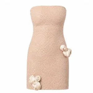 SELF-ADORE Hand-beaded Embellished Mini Dress
