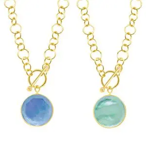 MARCIA MORAN Alaska Reversible Necklace - Blue