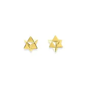 SEVEN SAINTS Merkaba Star Stud Earrings - Gold