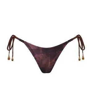 BELLETAGE SWIMWEAR Isla Thong Bikini Bottom - Brown
