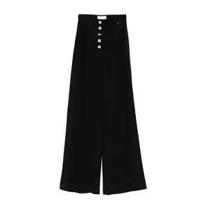 NISSA Embellished-button Wide-leg Pants