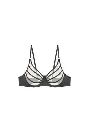 GOD SAVE QUEENS Forget Me Not Full Cup Bra - Black