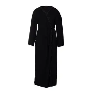 PRETTY YOU Bamboo Frill Kimono - Black