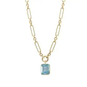 HYE JANE JEWELRY Gemma Sky Blue Topaz Necklace - Gold