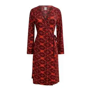 WHY MARY Moroccan Sunset Print Wrap Dress