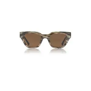 A. Kjærbede Kaws Striped Sunglasses - Black