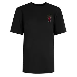INGMARSON Beetroot Embroidered Organic Cotton T-shirt