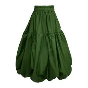 FROCK TALES Mylar Puffball Midi Skirt - Green