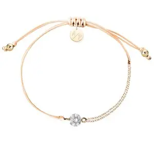 ADRIANA PAPPAS DESIGNS Cz Solitaire Bracelet On Cord - Yellow