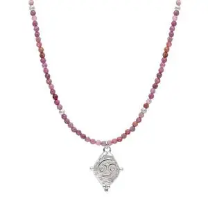 SEVEN SAINTS Cancer Gemstone Choker Necklace Gold/pink