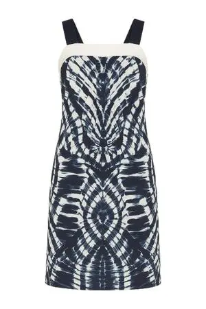 CONQUISTA Strap Detail Printed Dress