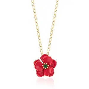 MILOU JEWELRY Viola Flower Pendant Necklace
