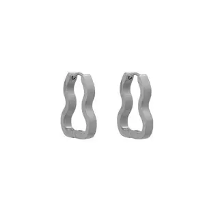 A WEATHERED PENNY Arya Stainless Steel Hoop Earrings - Silver