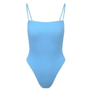 BLAKE SWIMWEAR Square Neck One-piece Swimsuit - Blue