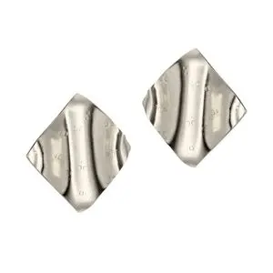 JAREDJAMIN Whitney Wave Clip Earrings - Silver