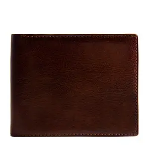 TIME RESISTANCE Leather Bifold Wallet Daniel - Brown