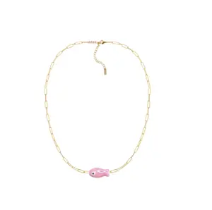 ADRIANA PAPPAS DESIGNS Fishy Chain Choker - Pink
