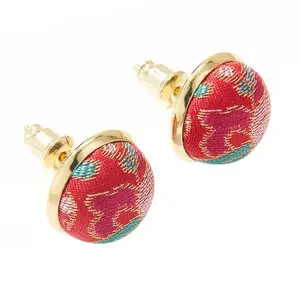 Soft Strokes Silk Gold Earrings