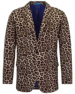 LORDS OF HARLECH Julius Leopard Tailored Blazer
