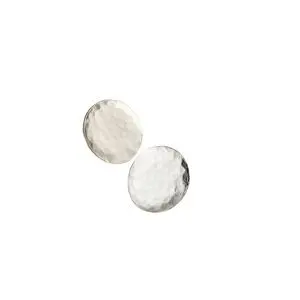 POSH TOTTY DESIGNS Sterling Hammered Circle Stud Earrings - Silver